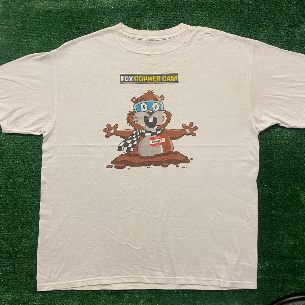 Vintage Y2k Nascar Fox Sports Gopher Cam Racing Baggy… - Gem